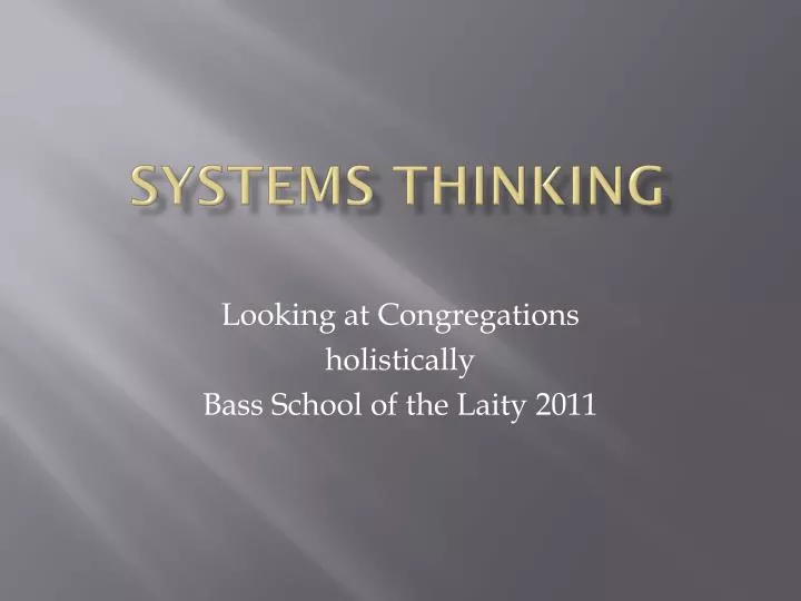 PPT - Systems thinking PowerPoint Presentation, free download - ID:2267680