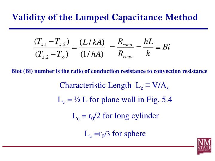 PPT - Transient Conduction: The Lumped Capacitance Method PowerPoint ...