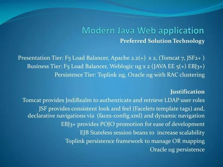 Ppt Modern Java Web Application Powerpoint Presentation Free Download Id2268016 