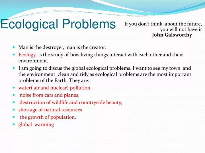 PPT - Ecological Problems PowerPoint Presentation, free download - ID ...