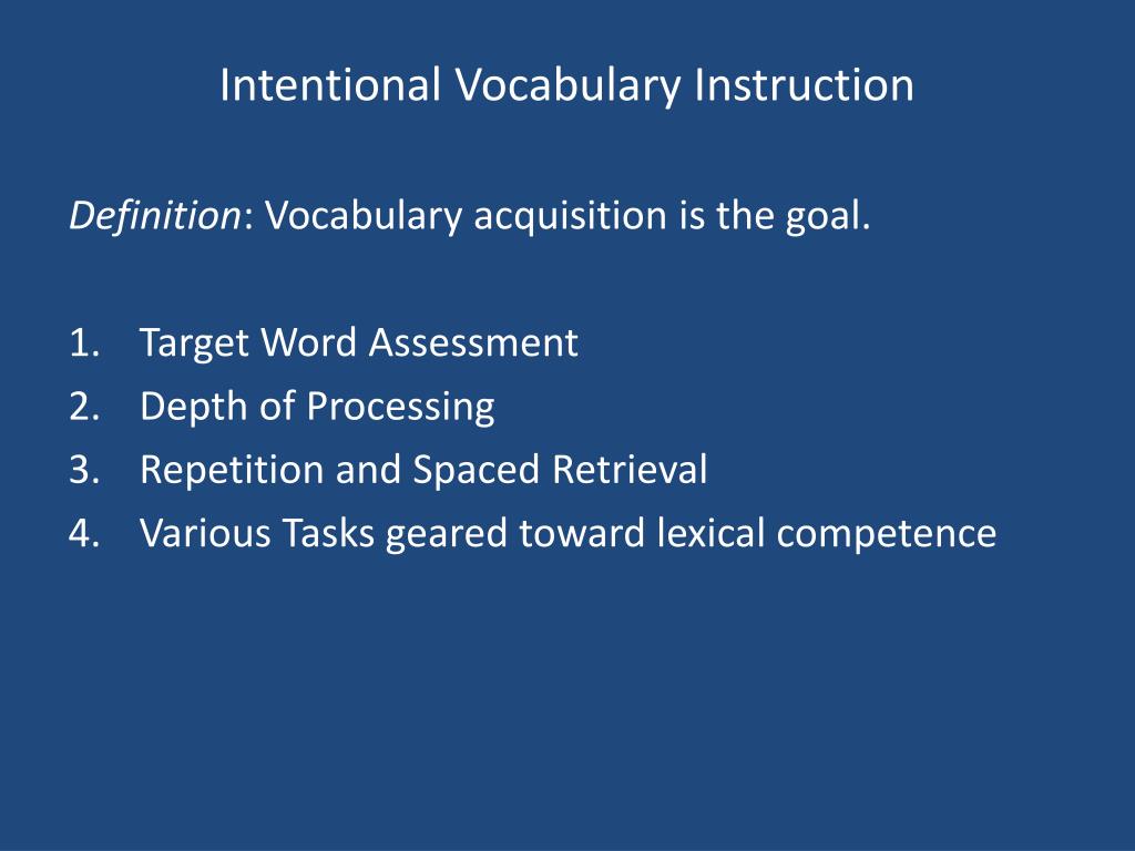 PPT - Academic Vocabulary Instruction Background on learning words ...