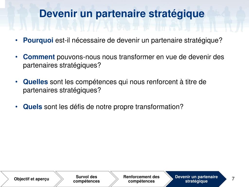 PPT - Devenir un partenaire stratégique : Compétences clés en ...
