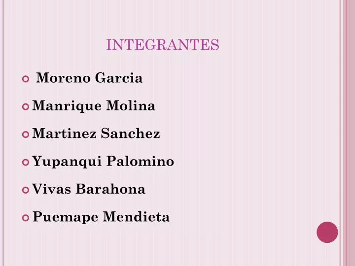 PPT - INTEGRANTES PowerPoint Presentation, free download - ID:2269641
