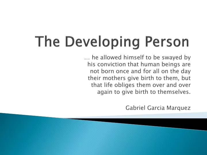 PPT - The Developing Person PowerPoint Presentation, free download - ID ...