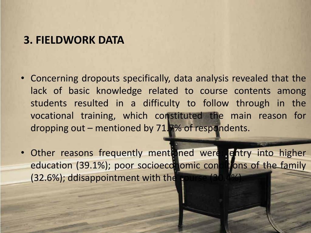 PPT - THE VOCATIONAL EDUCATION DROPOUTS IN THE BRAZILIAN FEDERAL ...