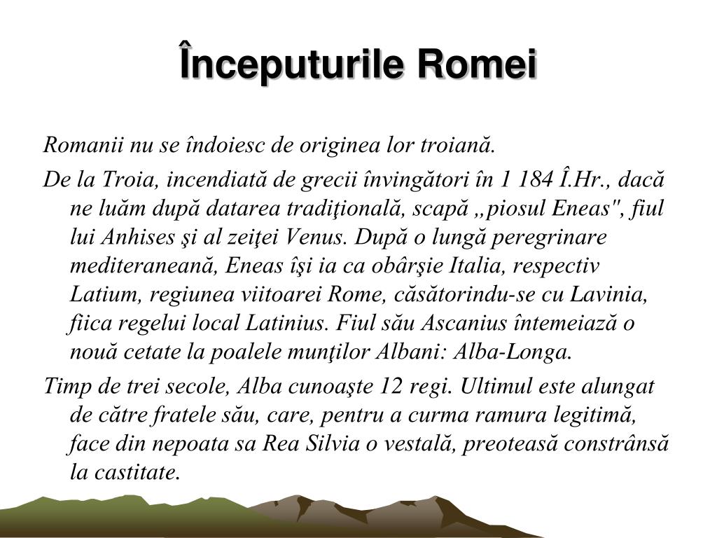 PPT - Roma intre legenda si realitatea istorica PowerPoint Presentation ...