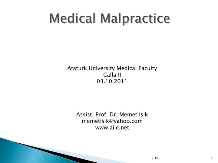 PPT - Medical Malpractice PowerPoint Presentation, free download - ID ...