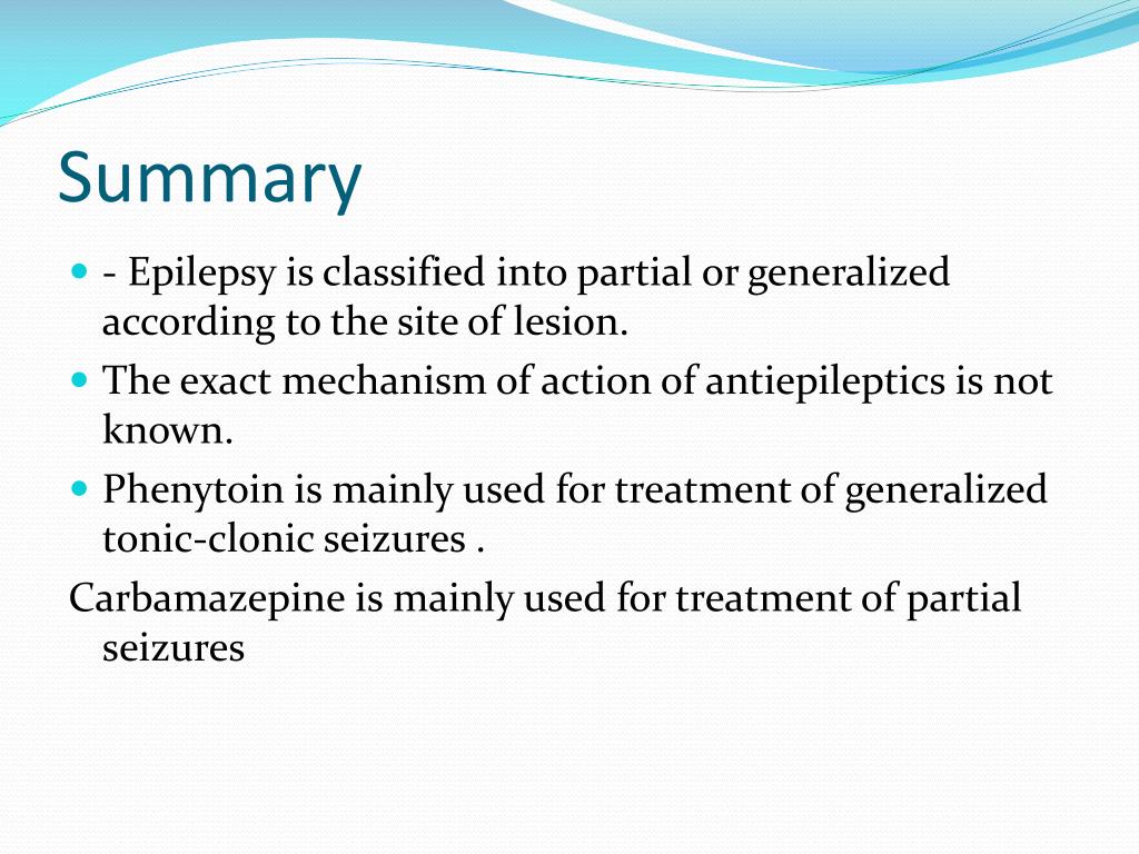 PPT - DRUGS USED FOR TREATMENT OF EPILEPSY PowerPoint Presentation ...