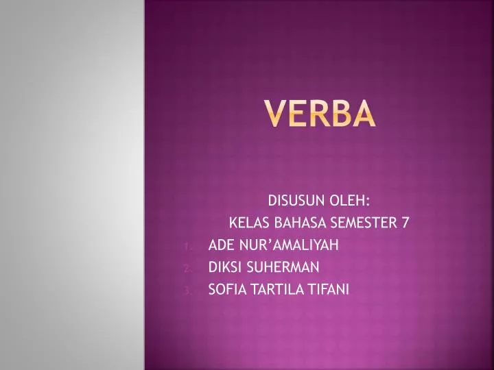 PPT - VERBA PowerPoint Presentation, free download - ID:2272668