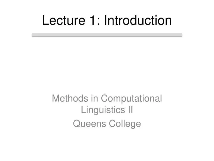 PPT - Lecture 1: Introduction PowerPoint Presentation, free download ...