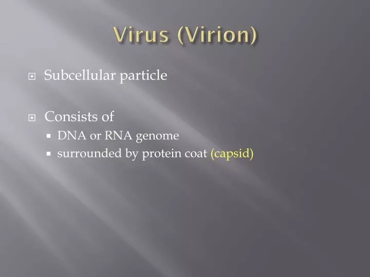 PPT - Virus ( Virion ) PowerPoint Presentation, free download - ID:2274767
