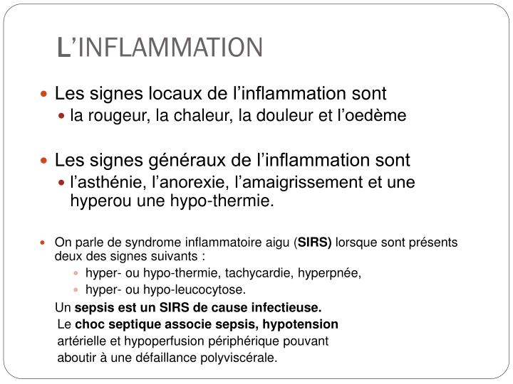 PPT - L’INFLAMMATION PowerPoint Presentation - ID:2274853