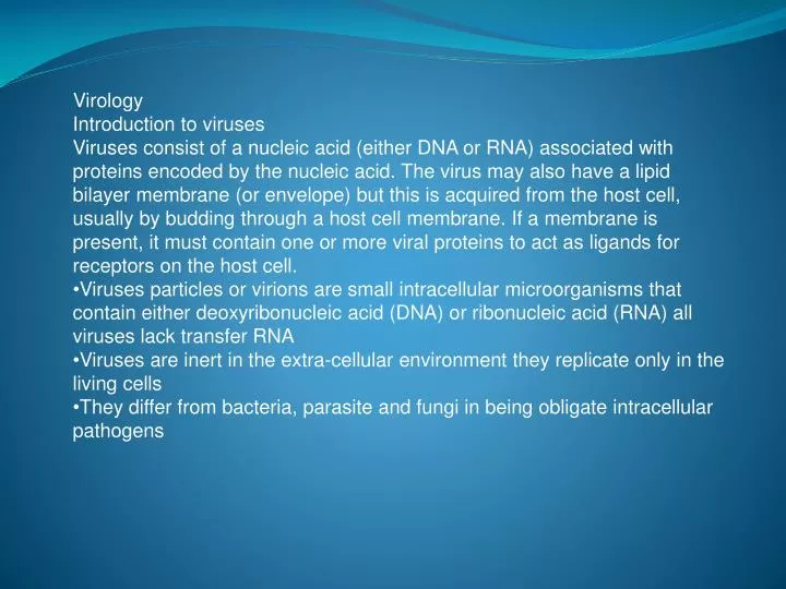 PPT - Virology Introduction to viruses PowerPoint Presentation, free ...