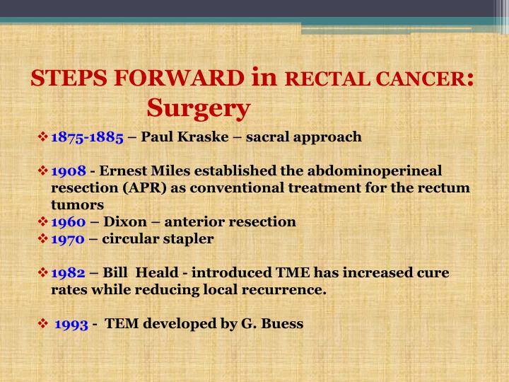 PPT - Rectal cancer PowerPoint Presentation - ID:2276176