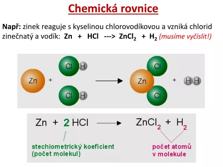 PPT - Chemická rovnice PowerPoint Presentation, free download - ID:2276523