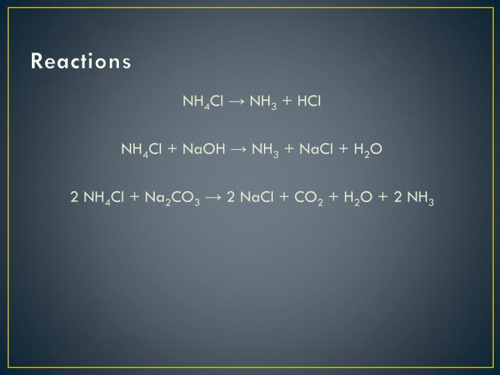 PPT - Ammonium Chloride ( NH 4 Cl ) PowerPoint Presentation - ID:2276828
