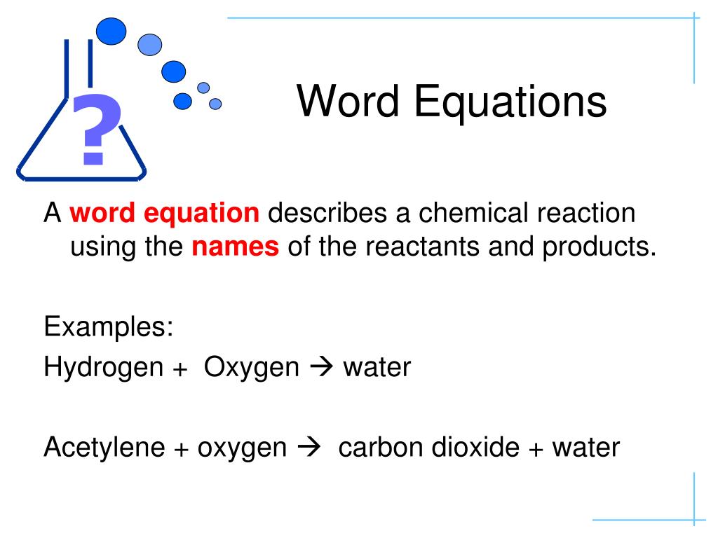 How To Write A Word Equation For Chemical Reaction Tessshebaylo How To Write A Word Equation For Chemical Reaction Tessshebaylo