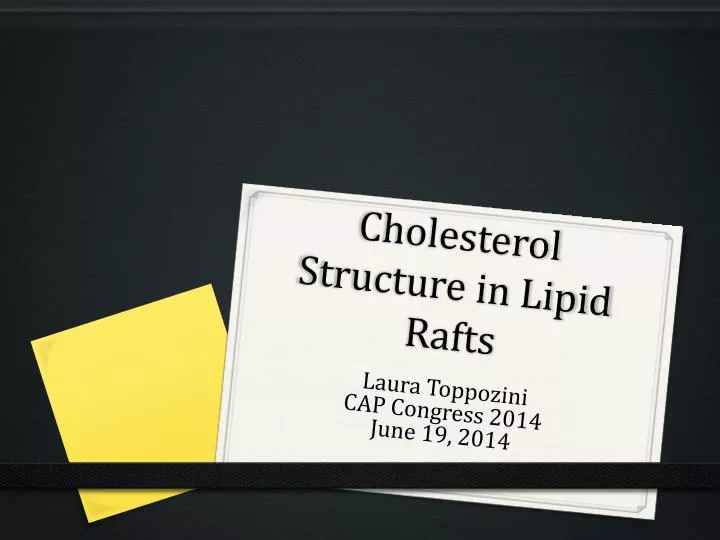 PPT - Cholesterol Structure in Lipid Rafts PowerPoint Presentation ...