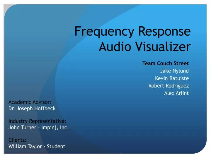 PPT - Frequency Response Audio Visualizer PowerPoint Presentation, free ...