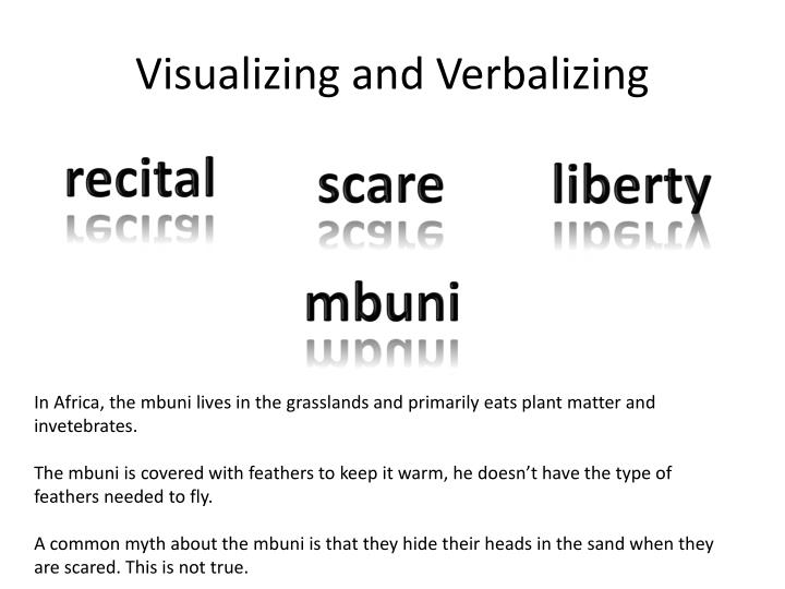 PPT - Visualizing and Verbalizing PowerPoint Presentation - ID:2277318 PPT - Visualizing and Verbalizing PowerPoint Presentation - ID:2277318
