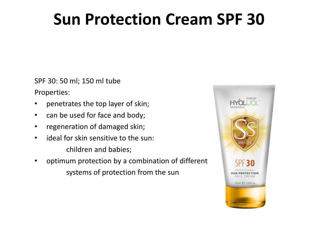 PPT - A series of sunscreens Hyalual ® Safe Sun - Shields against the ...