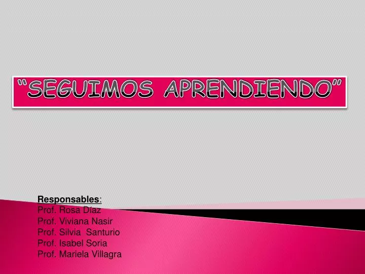 PPT - “SEGUIMOS APRENDIENDO” PowerPoint Presentation, free download ...