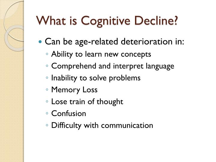 PPT - Cognitive Decline: A Natural Approach PowerPoint Presentation ...