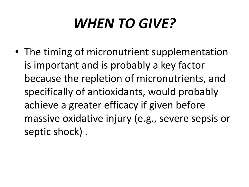 PPT - Micronutrients in Critical care BY Ahmed Salah Lecturer of ...