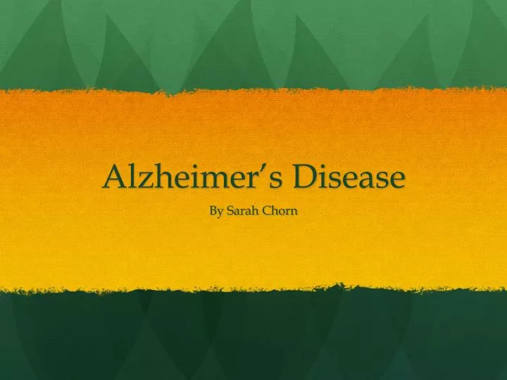 PPT - Alzheimer’s Disease PowerPoint Presentation, free download - ID ...