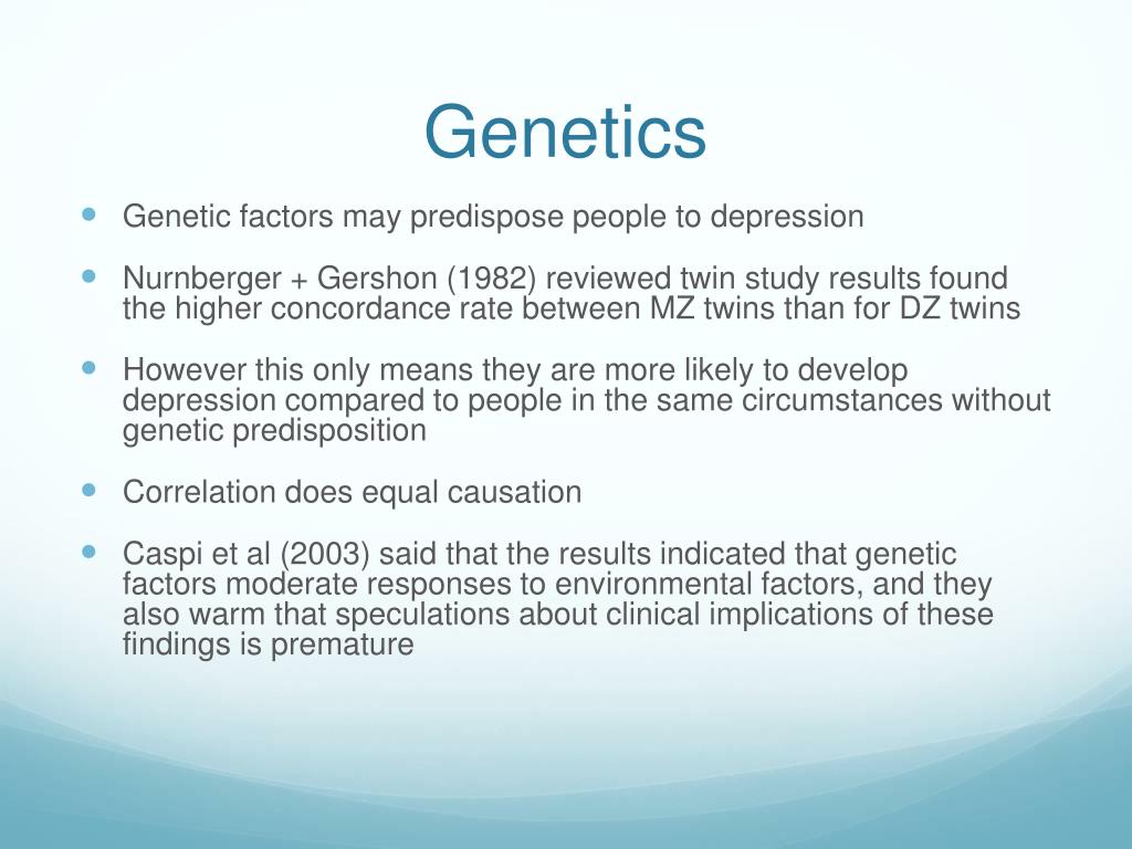 PPT - Etiology of Depression - Biology PowerPoint Presentation, free ...