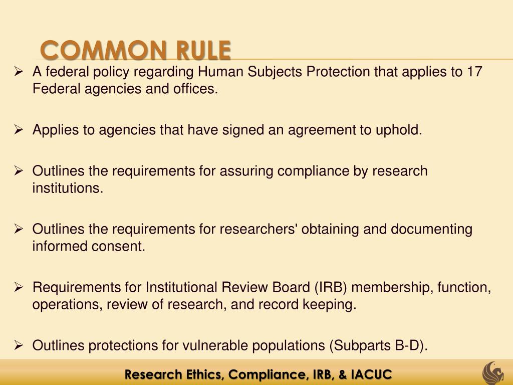 PPT - Research Ethics, Compliance, IRB, & IACUC Presented by: Joanne ...