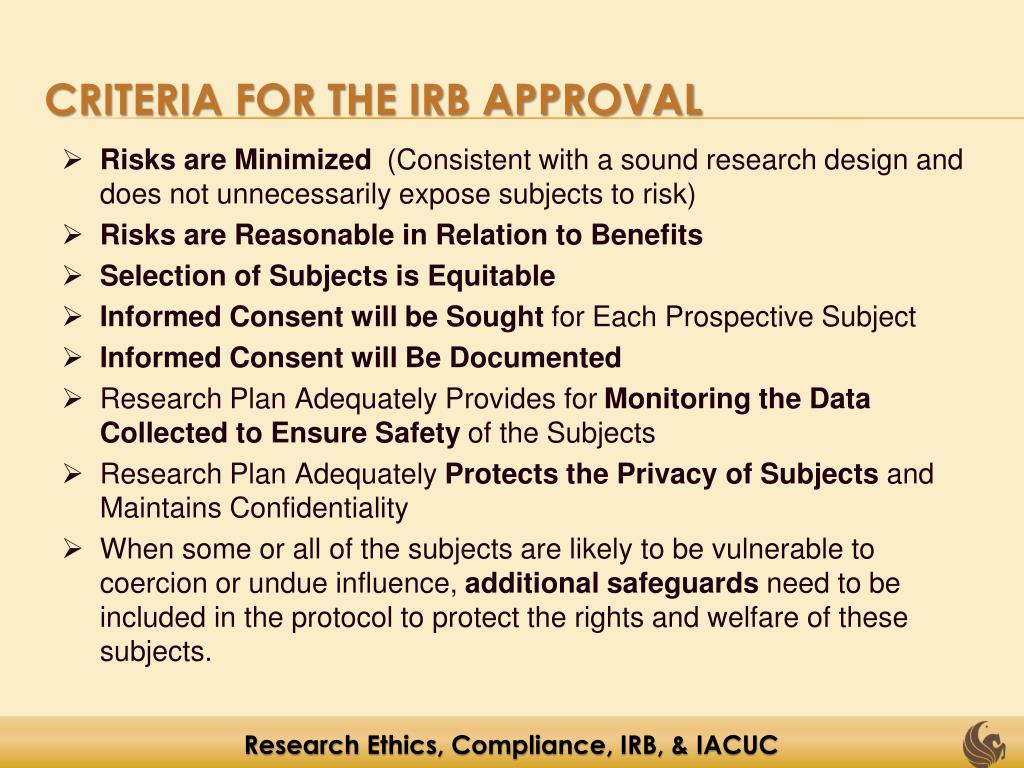 PPT - Research Ethics, Compliance, IRB, & IACUC Presented by: Joanne ...