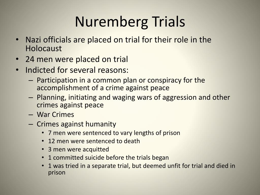 PPT - Nuremberg Trials United Nations Cold War Beginnings PowerPoint ...