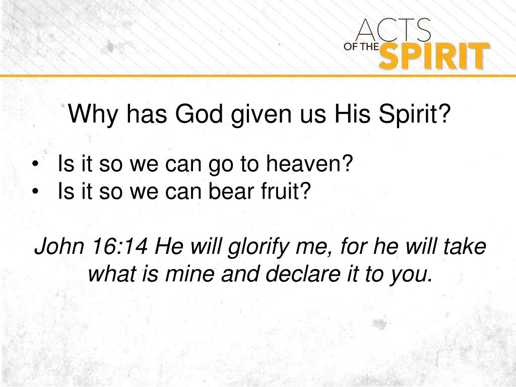 PPT - The Holy Spirit Glorifies Jesus PowerPoint Presentation, free ...