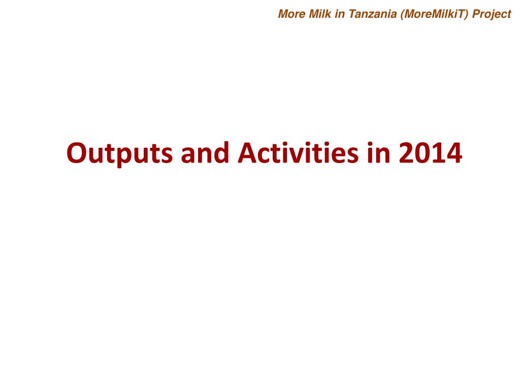 PPT - Tanzania Dairy Value Chain Coordination Meeting PowerPoint ...