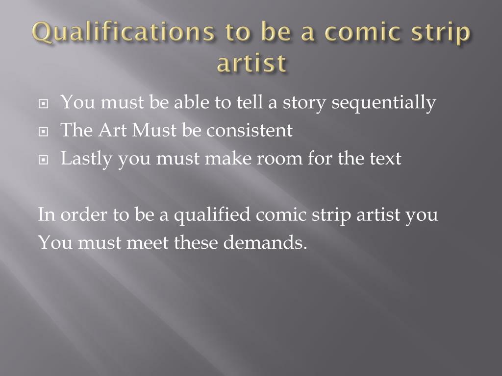 PPT - CAREER CHOICE: Comic Strip Artist & CHILDREN’S BOOK ILLUSTRATOR ...