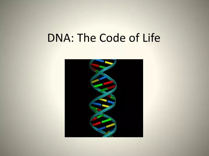 PPT - DNA: The Code of Life PowerPoint Presentation, free download - ID ...