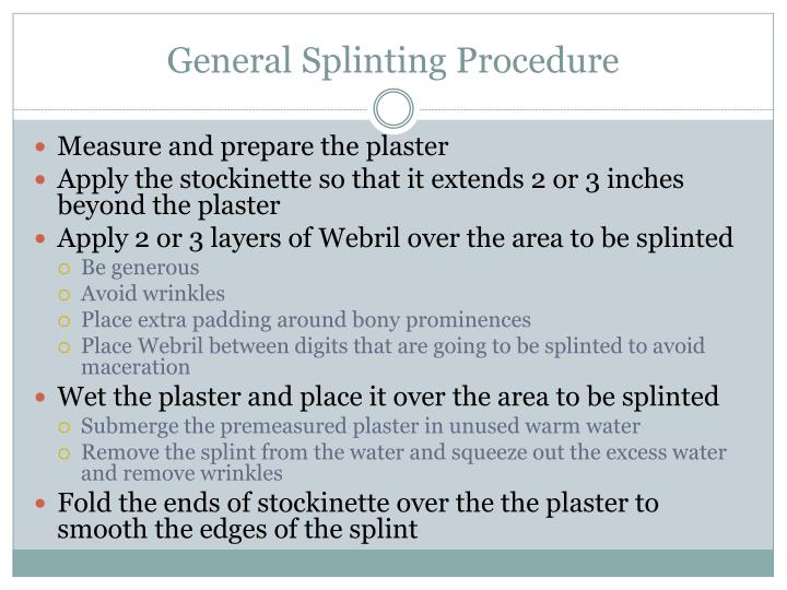 PPT - Procedures: Splinting PowerPoint Presentation - ID:2280962