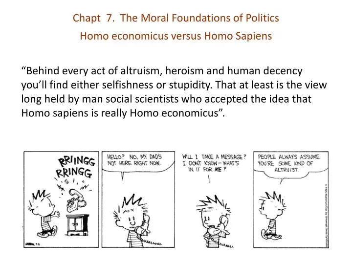 PPT - Homo economicus versus Homo Sapiens PowerPoint Presentation, free ...