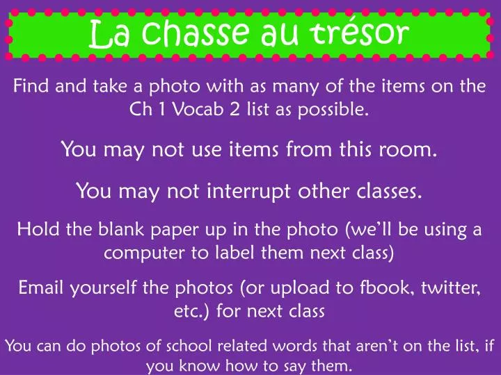 PPT - La chasse au trésor PowerPoint Presentation, free download - ID ...