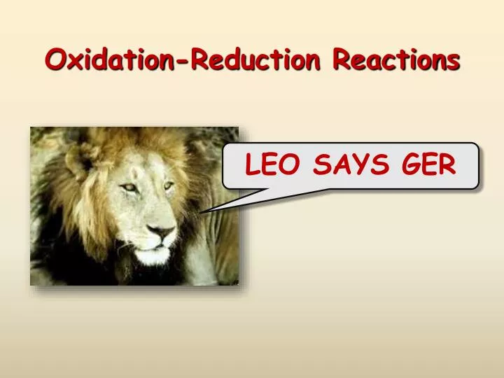 PPT - Oxidation-Reduction Reactions PowerPoint Presentation, free ...