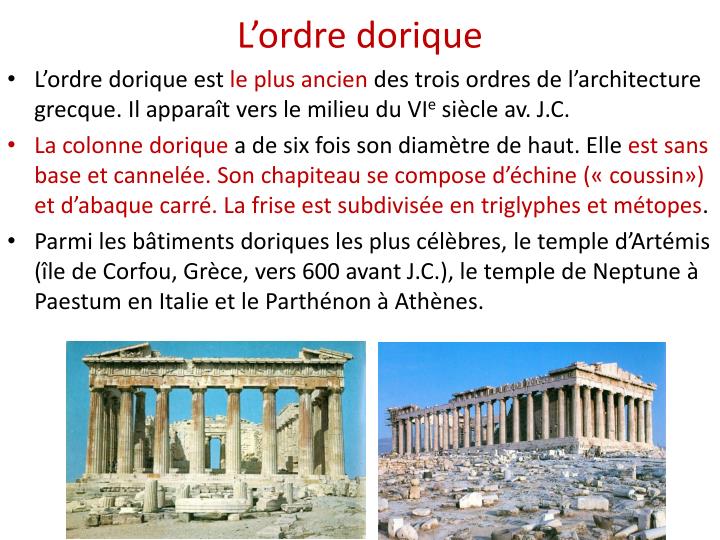 PPT - L’Architecture: le temple grec PowerPoint Presentation - ID:2282120
