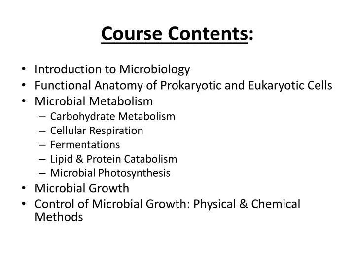 PPT - Course Contents : PowerPoint Presentation, free download - ID:2282182