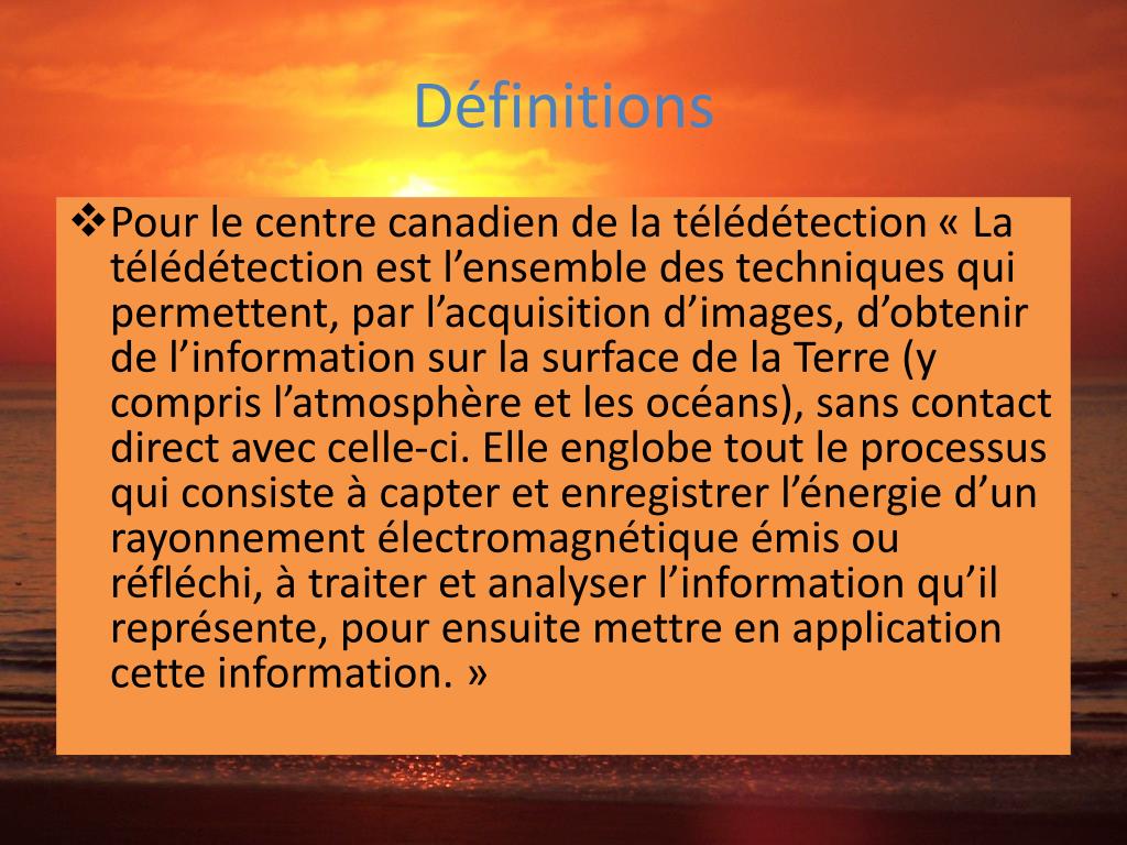 PPT - Apport des SIG et de la Télédétection dans la gestion des ...