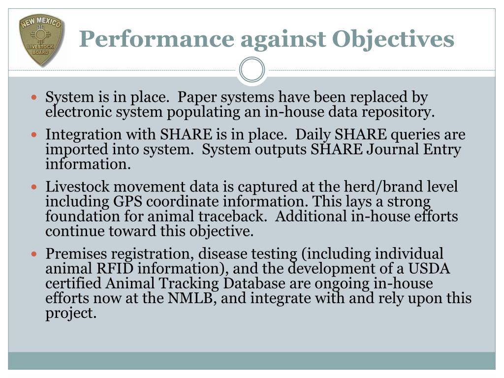 PPT - New Mexico Livestock Board Animal Identification Project ...