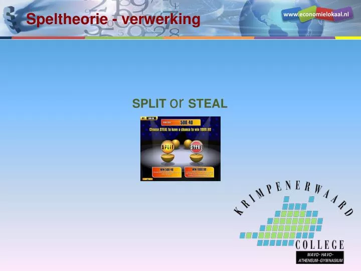 PPT - Speltheorie - verwerking PowerPoint Presentation, free download ...