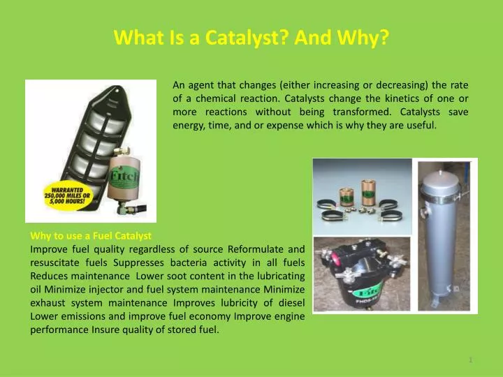 PPT - What Is a Catalyst? And Why? PowerPoint Presentation, free ...