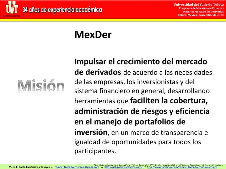 PPT - Mercado de Derivados - Sistema Financiero Mexicano y el MexDer ...