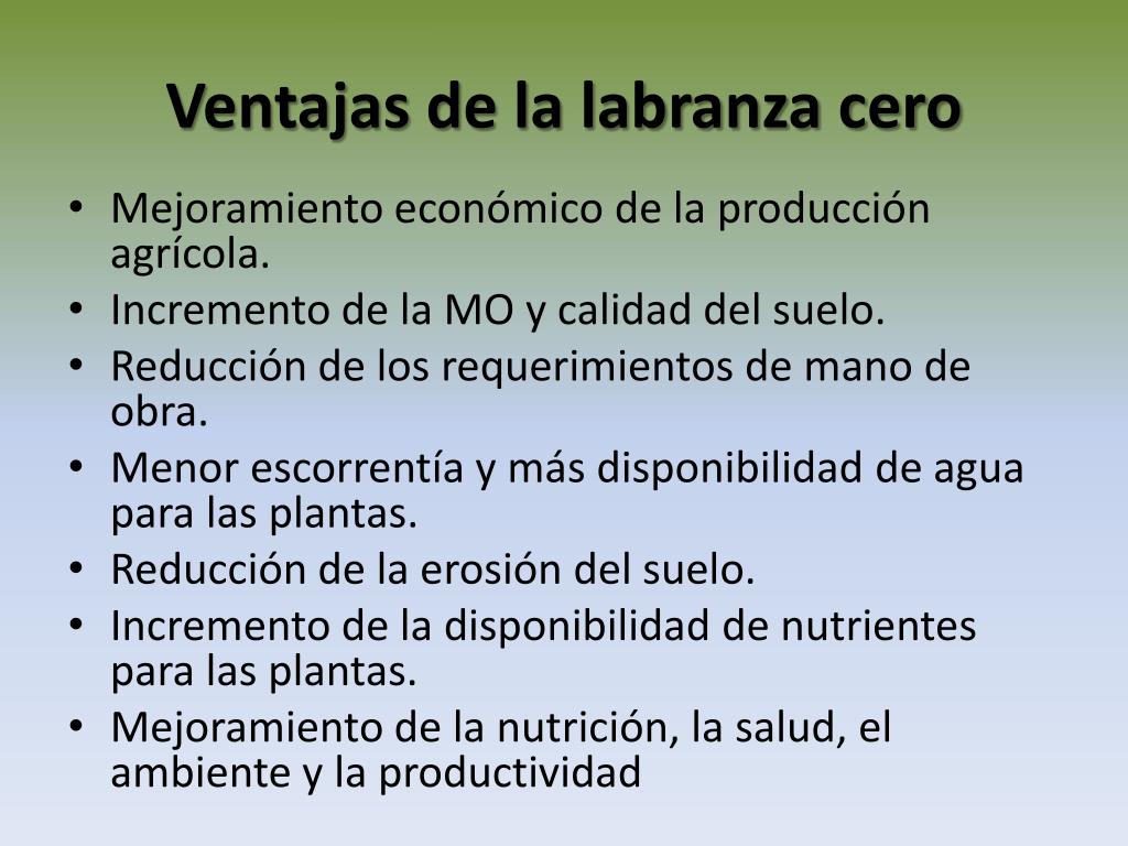 PPT - La Labranza Cero, en el manejo de la agricultura de conservación ...
