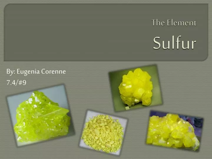 PPT - The Element Sulfur PowerPoint Presentation, free download - ID ...